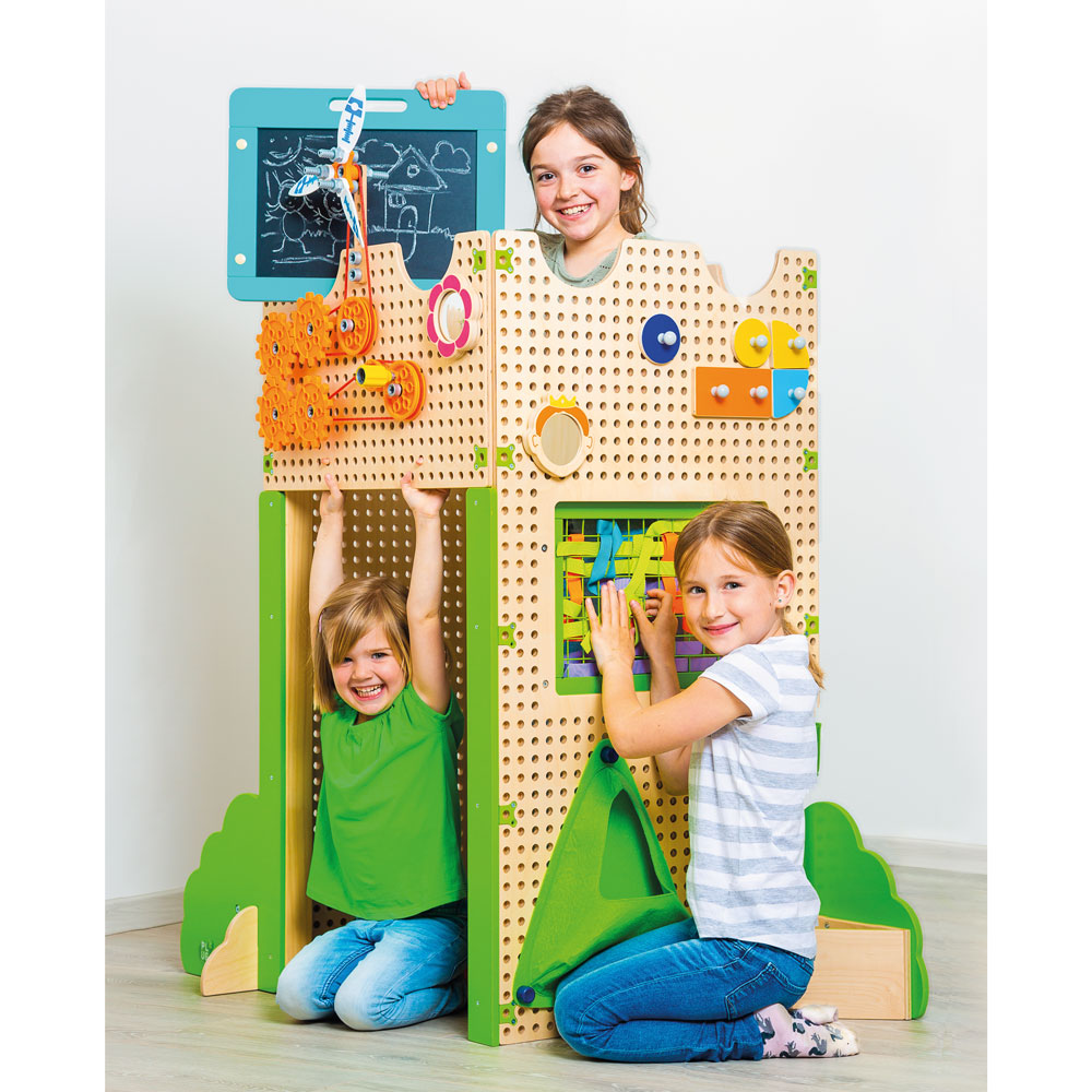 Beleduc, PLUG it Activity Spielhaus Set (135+ tlg), von allen Seiten ...